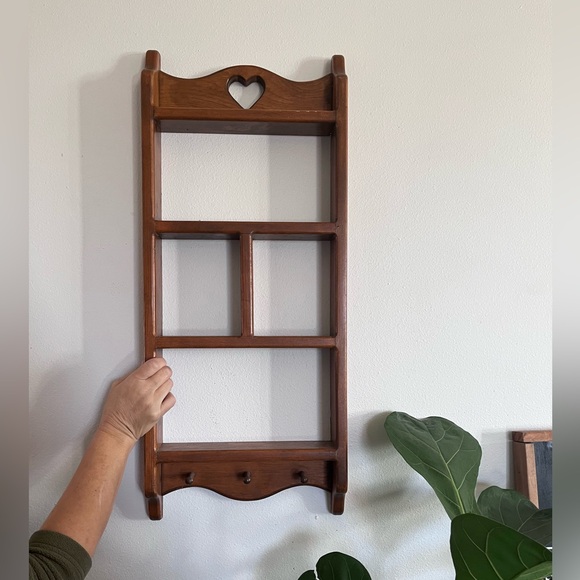 vintage wooden heart cutout knink knack shelf | Accents | Vintage Tall ...